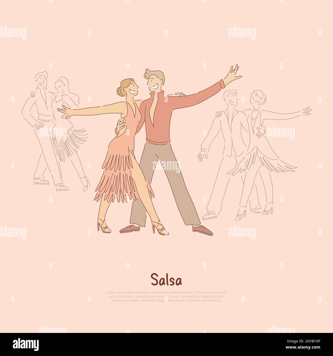 Salsa dancer cartoon hi-res stock photography and images - Alamy