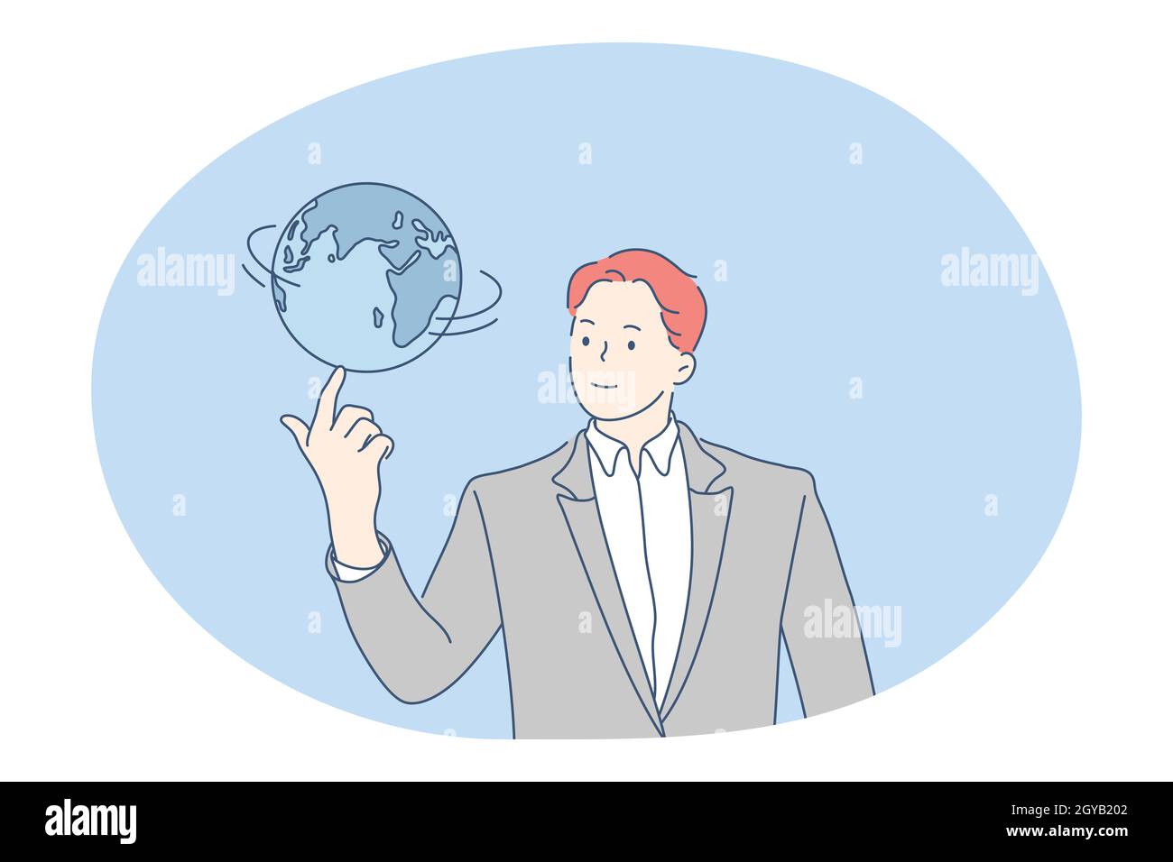 Occupation, teaching, job in school or university concept. Young man ...