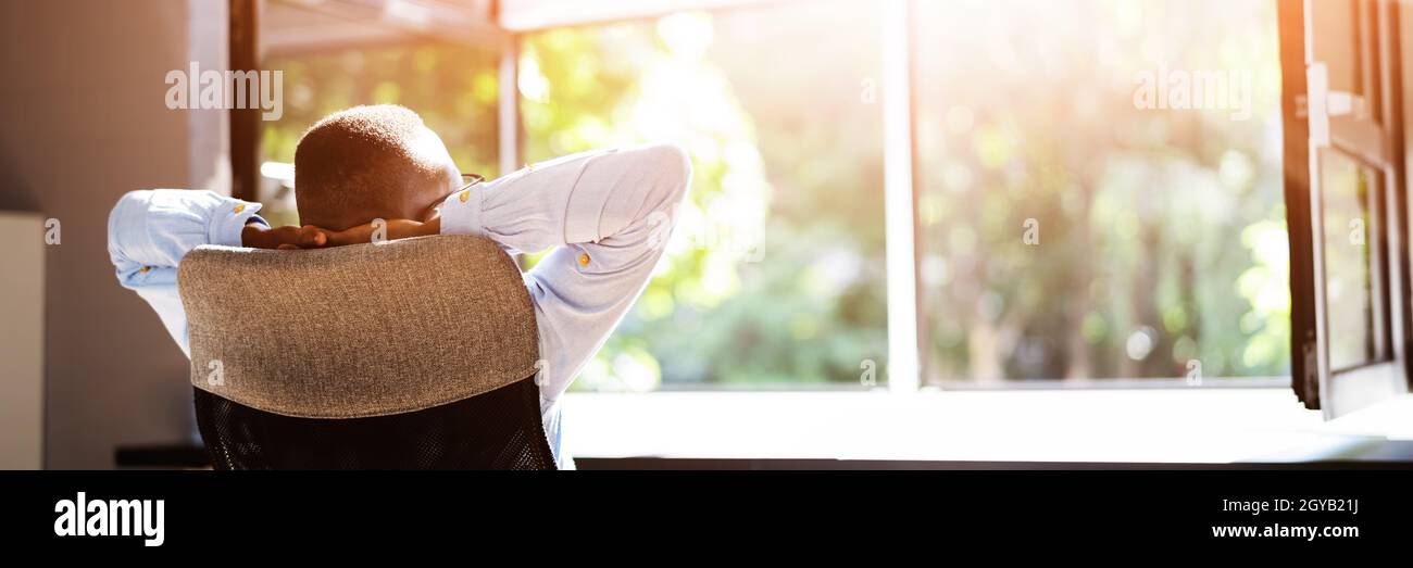Fresh Air From Open Office Window. Breath And Relax Stock Photo - Alamy