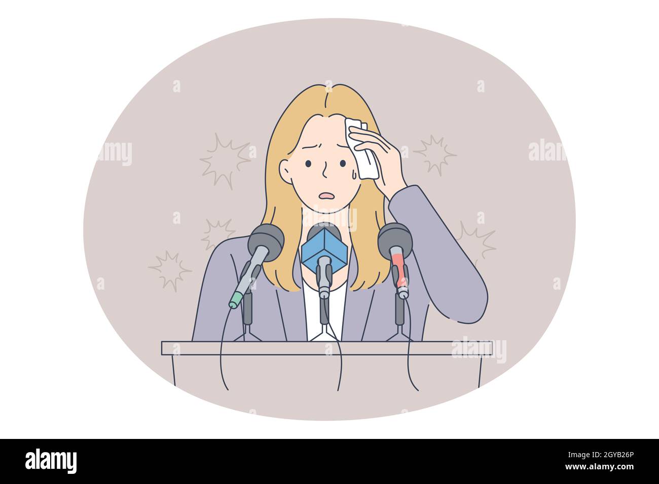Panic attack cartoon hi-res stock photography and images - Alamy