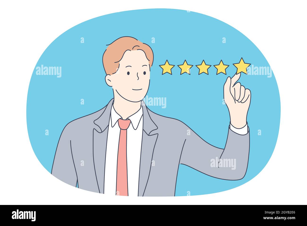 Excellent rating, perfect service and customer feedback concept ...