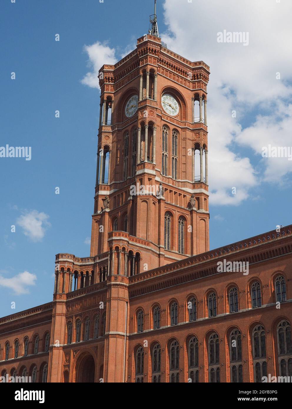 Rotes Rathaus meaning The Red Town Hall in Berlin, Germany Stock Photo ...
