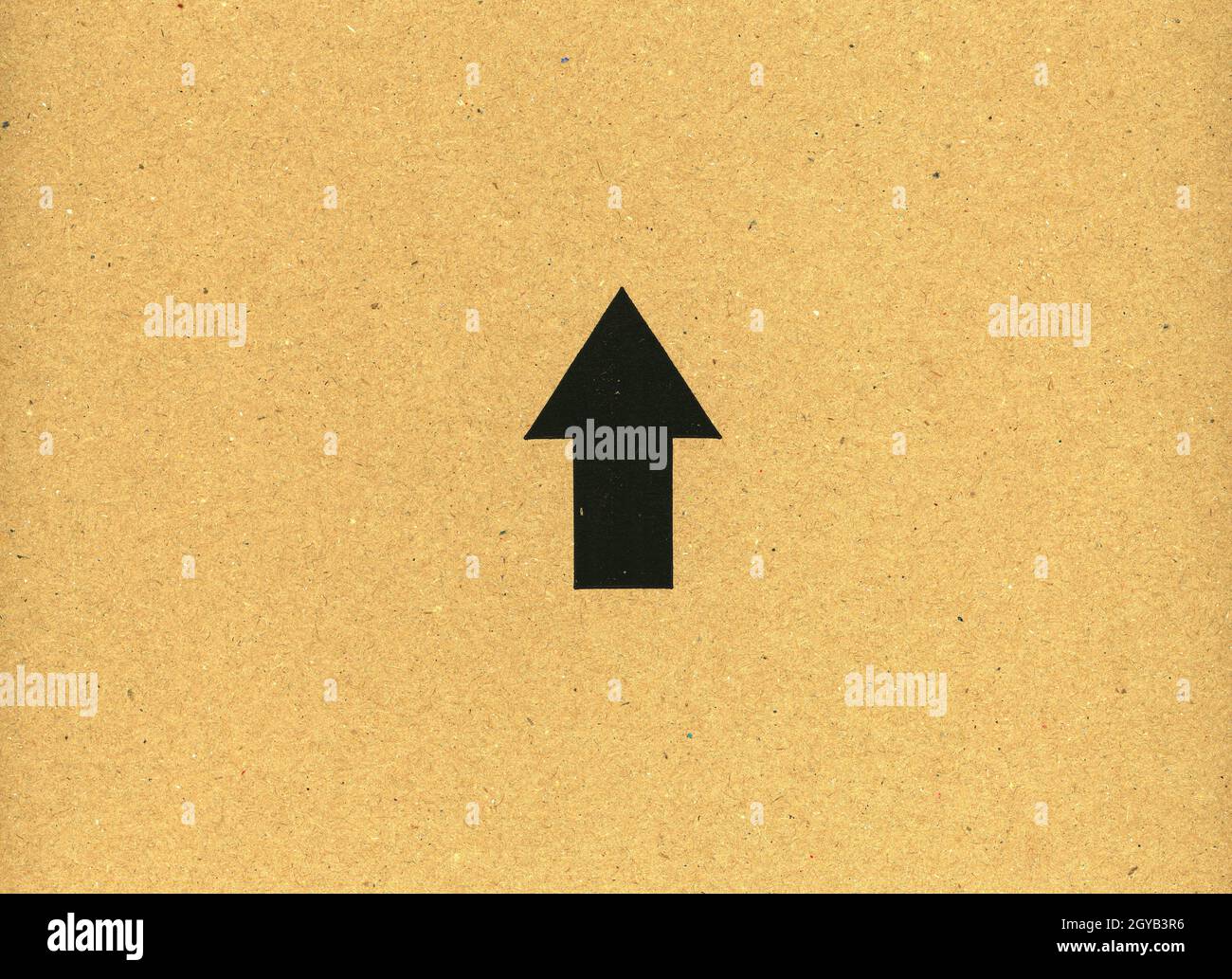 black up arrow sign on brown paper background Stock Photo - Alamy