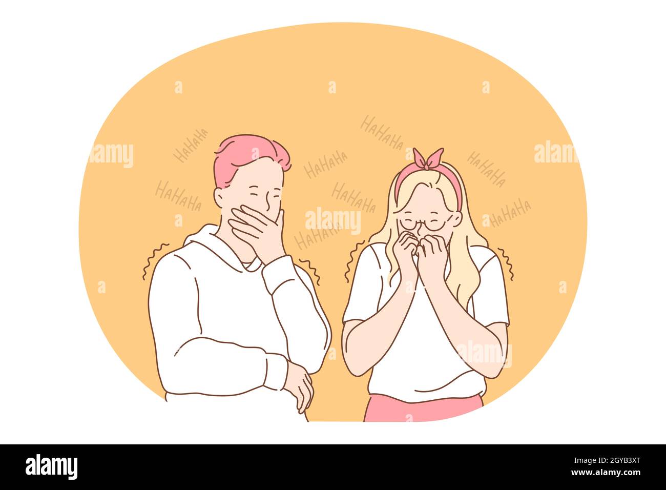 Sign language, gestures, hands communication concept. Young boy and ...