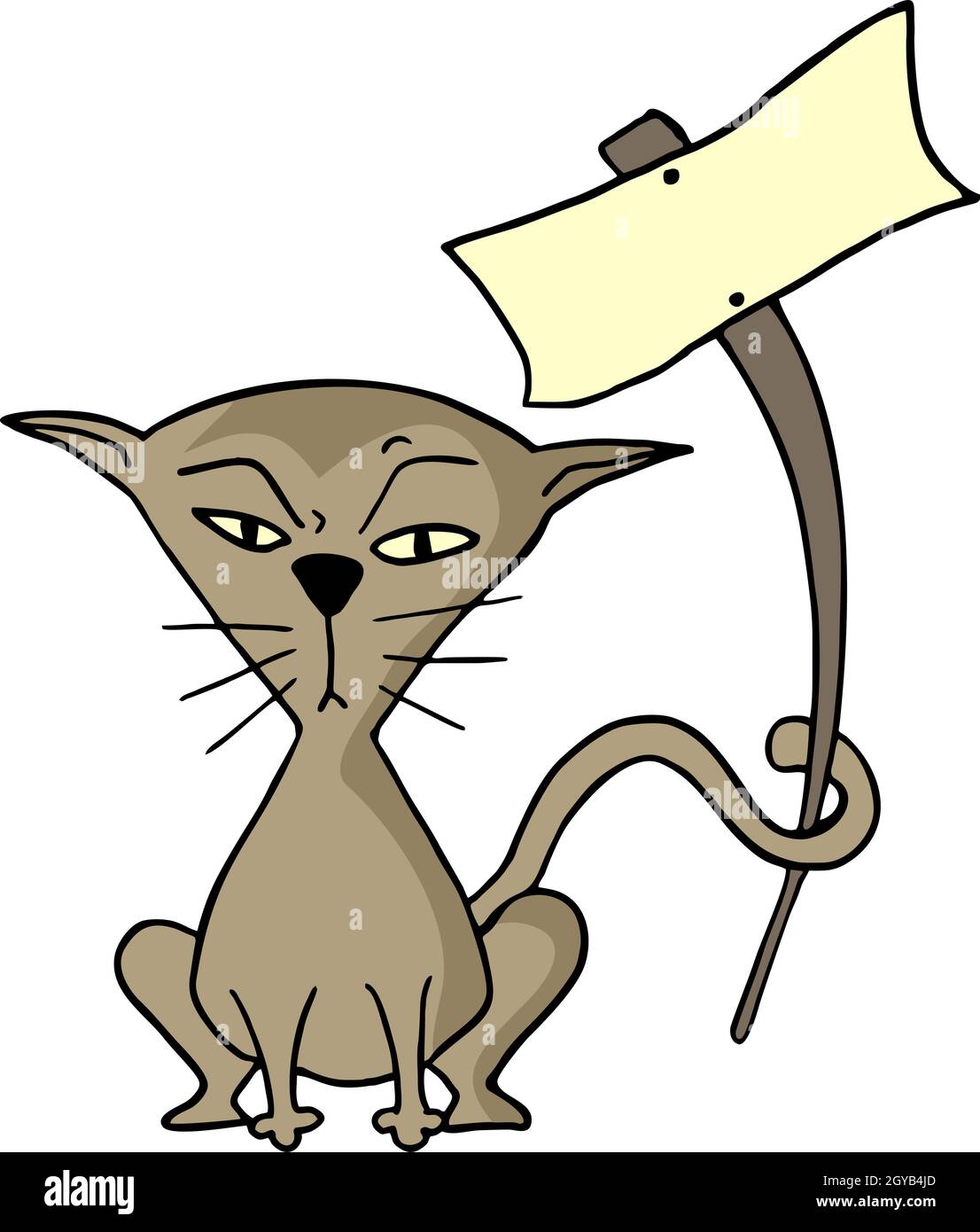 cat with banner Stock Vector Image & Art - Alamy