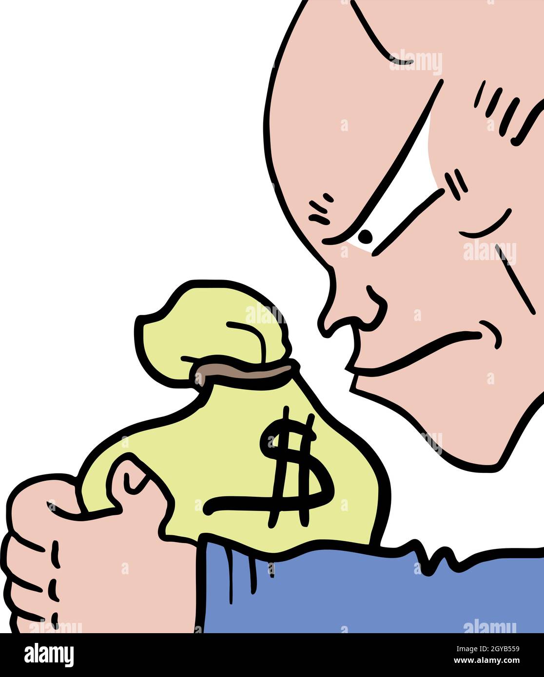 Man money cash coins Stock Vector Images - Alamy