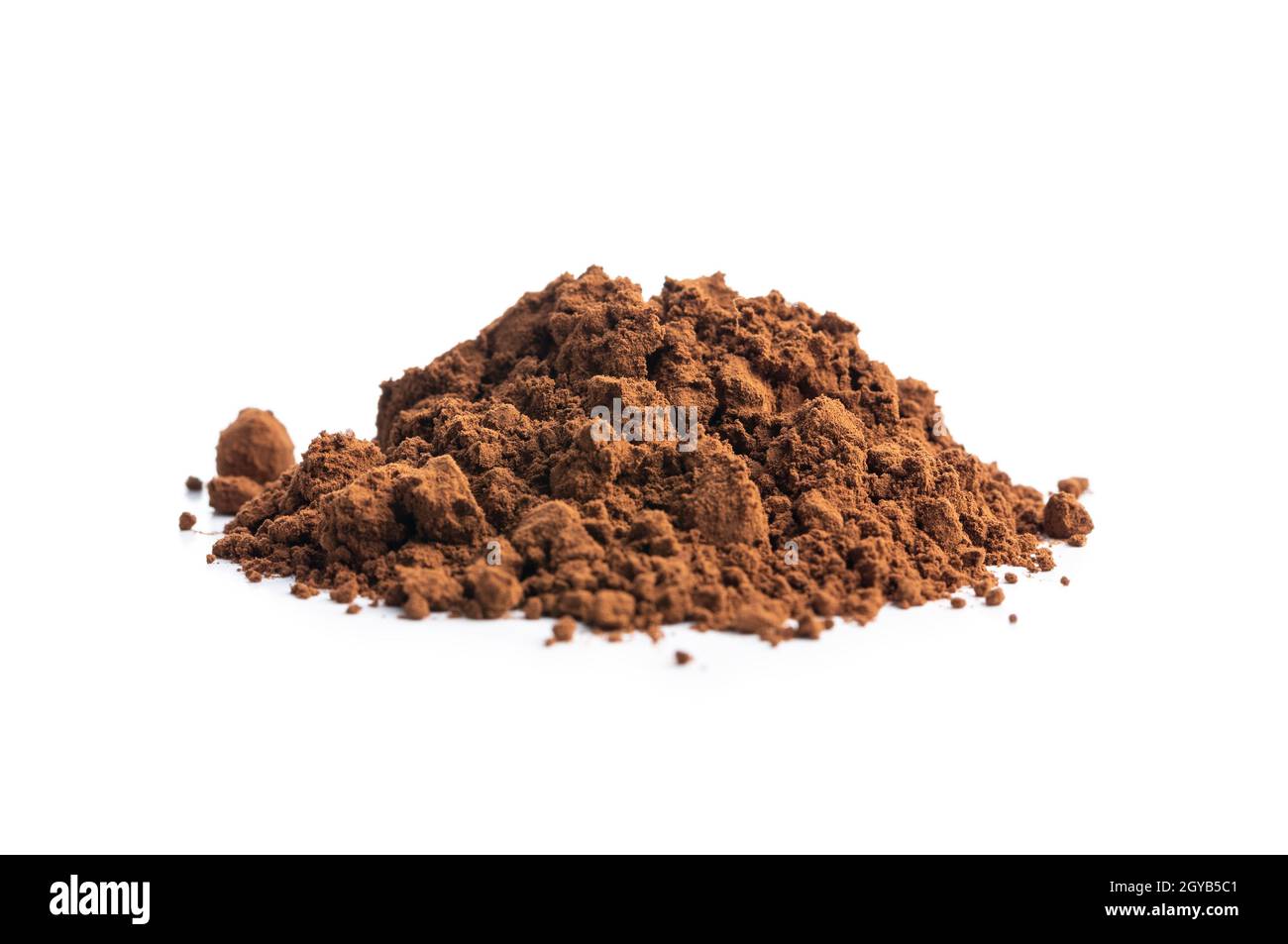 Cocoa powder isolated on a white background Stock Photo - Alamy
