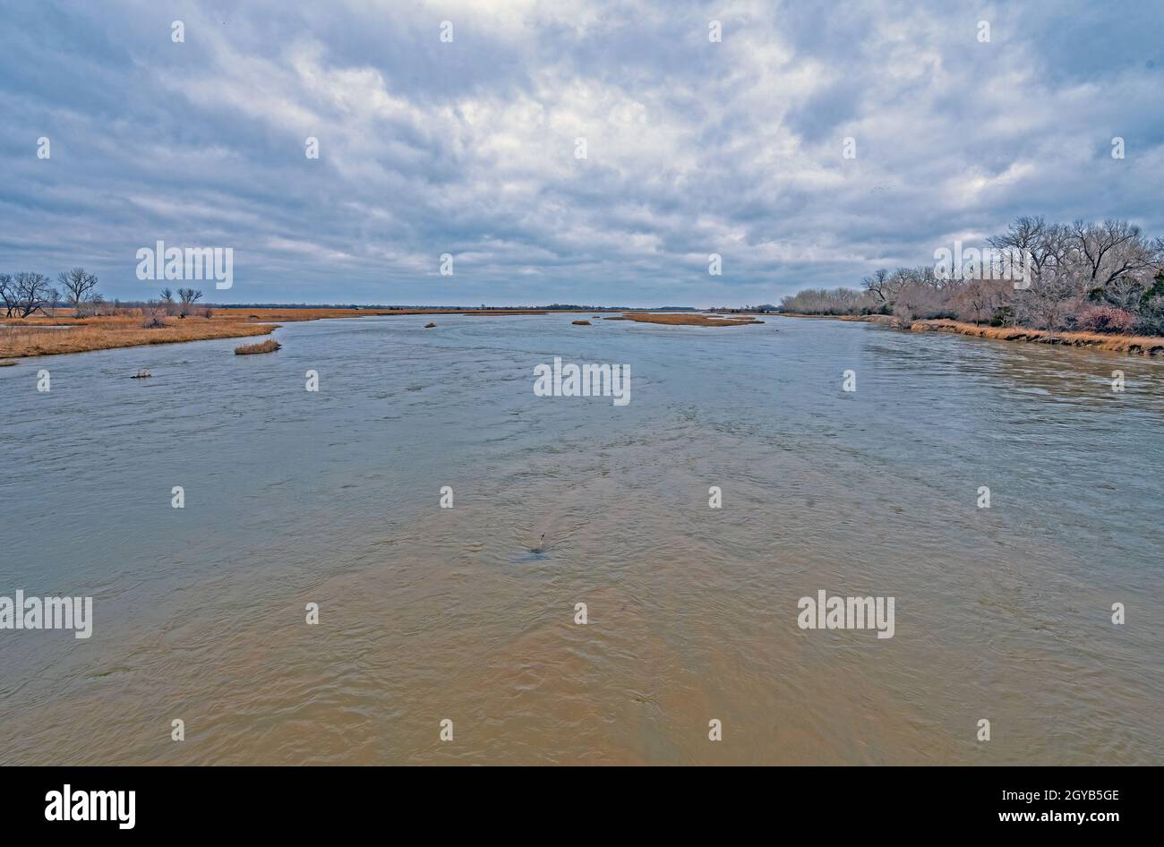 A Mile and Six Inches Deep View of a the Platte River near Kearney ...