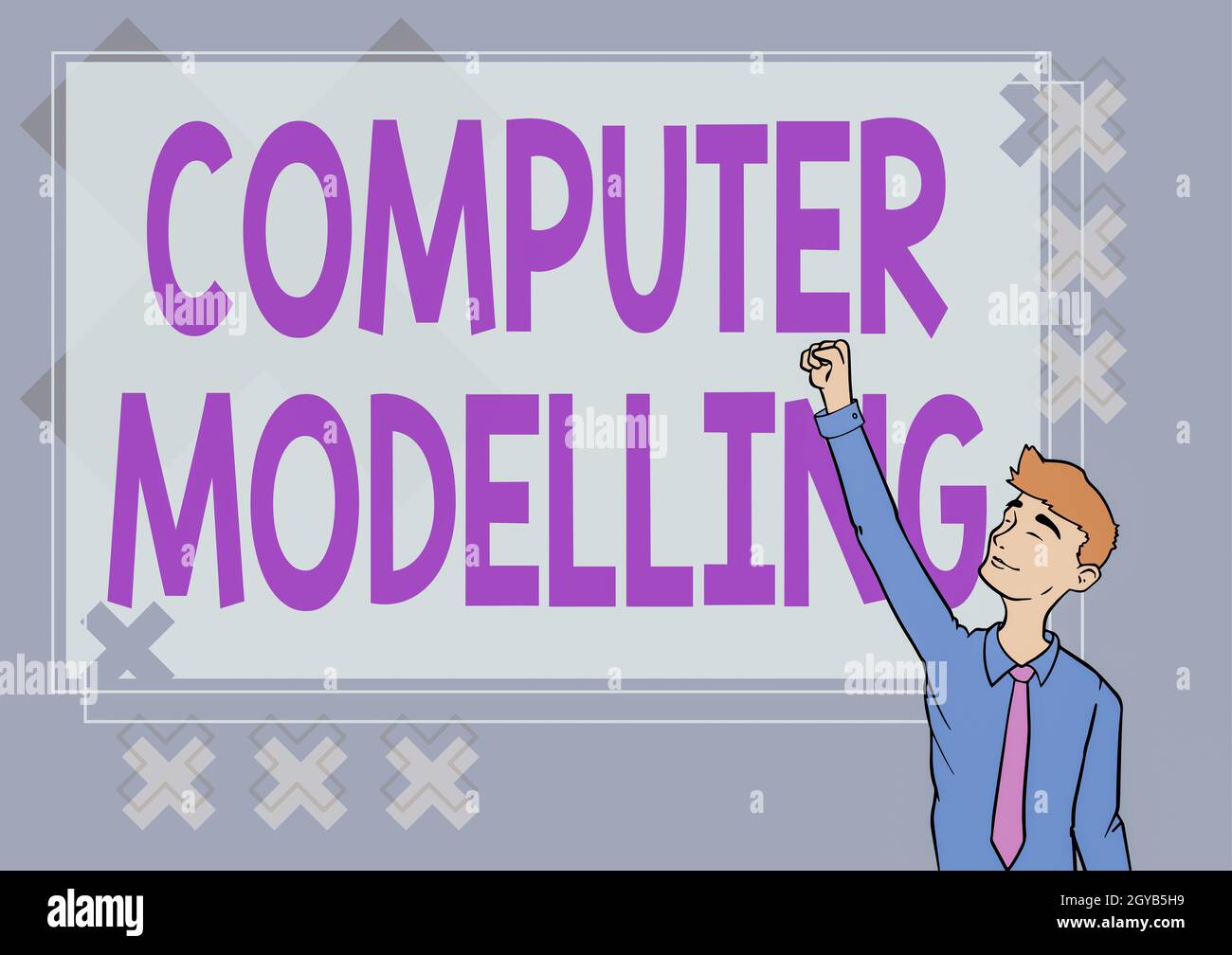 Sign displaying Computer Modelling, Business overview using a computer ...