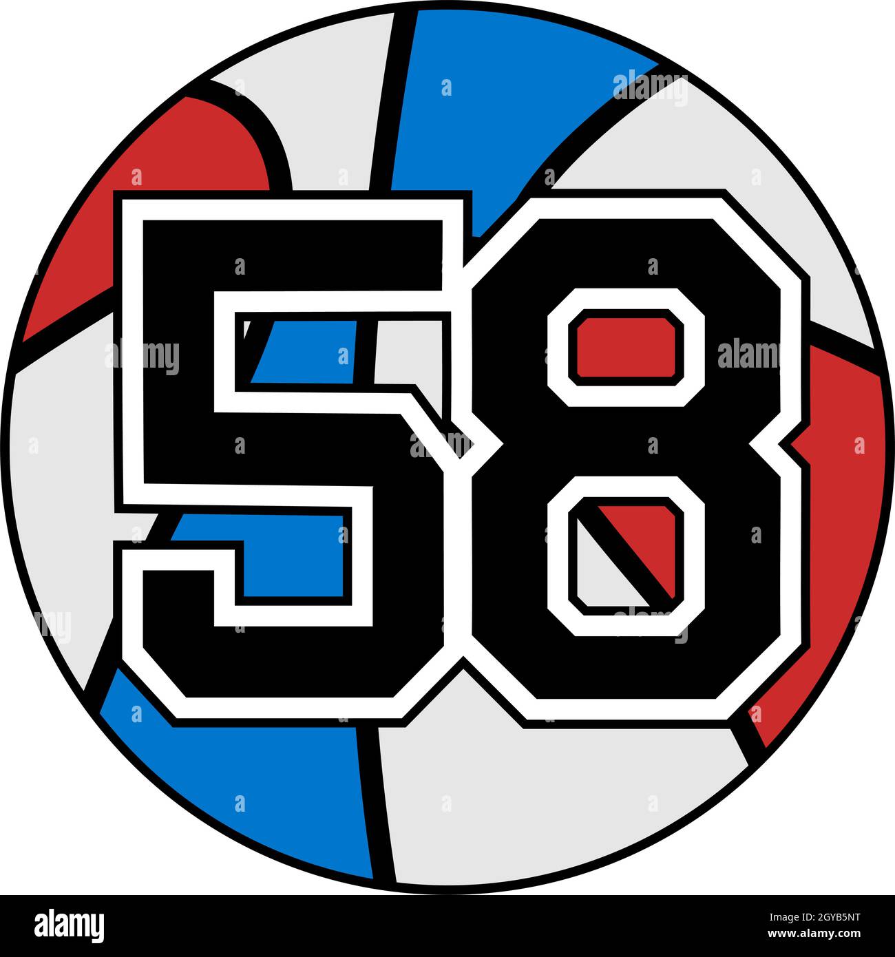 Number fifty eight Cut Out Stock Images & Pictures - Alamy