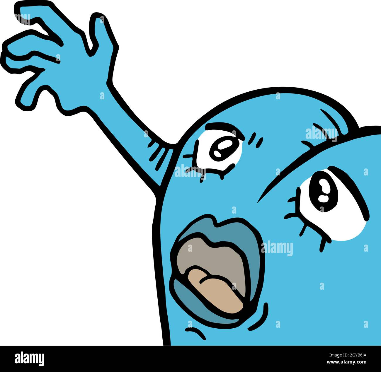 Heart character sad expression Stock Vector Images - Alamy