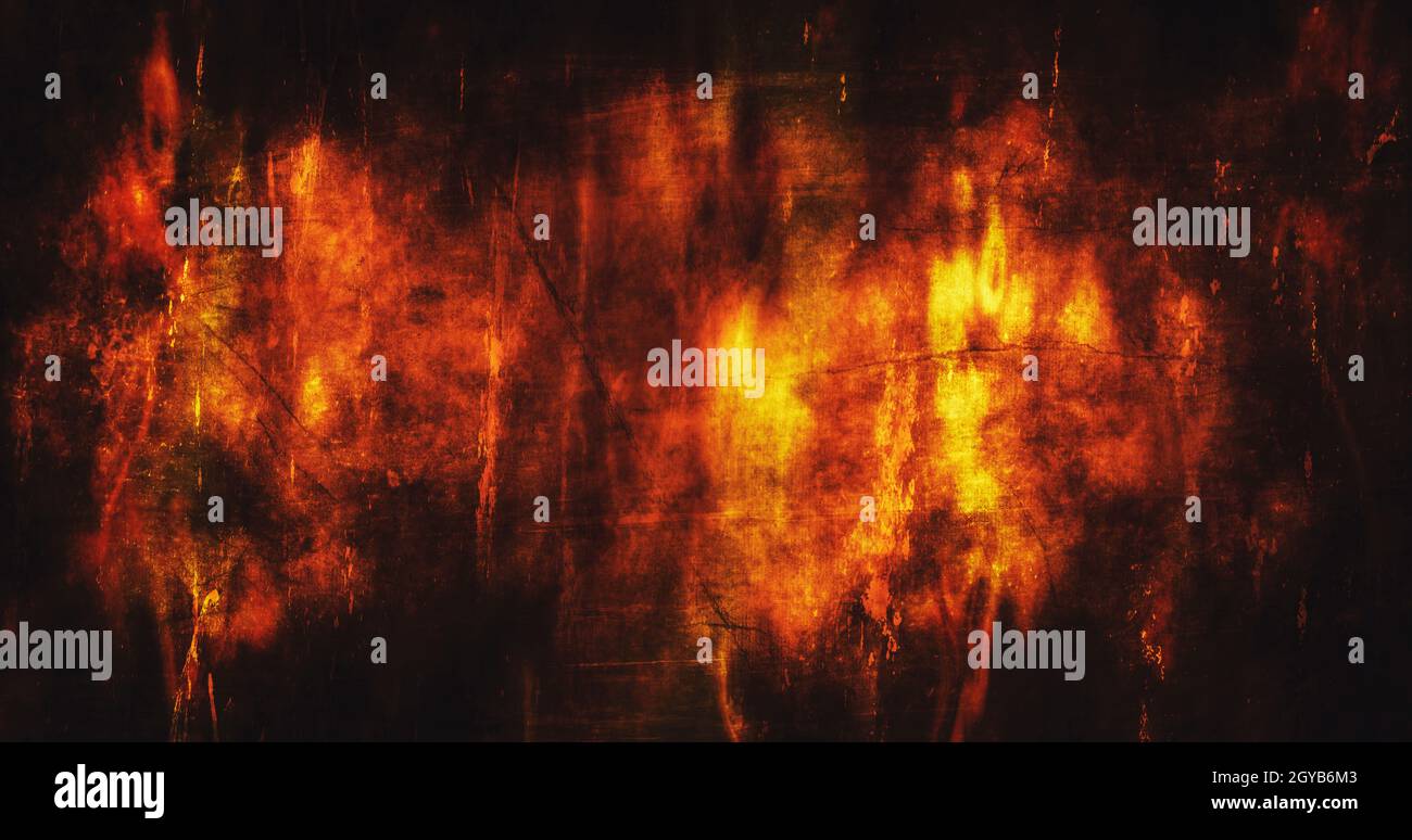 Burning fire grunge looking background 3D Rendering Stock Photo - Alamy