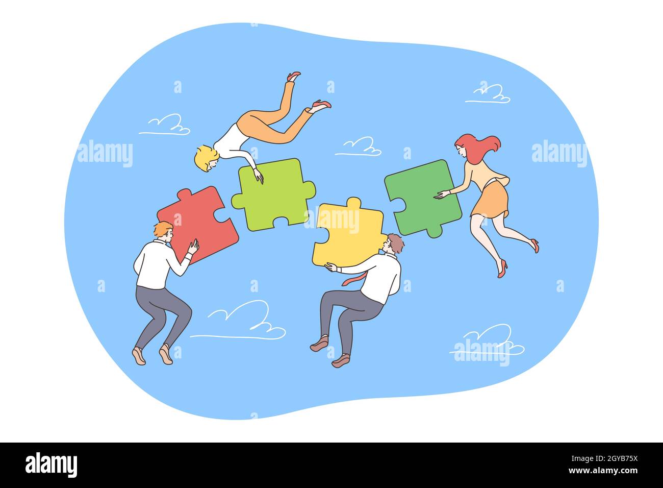 Coworking cartoon illustration hi-res stock photography and images - Alamy
