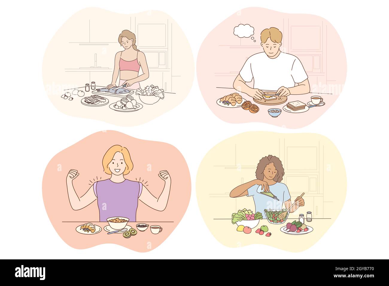 Healthy food, clean eating, diet, weight loss, nutrition, ingredients ...