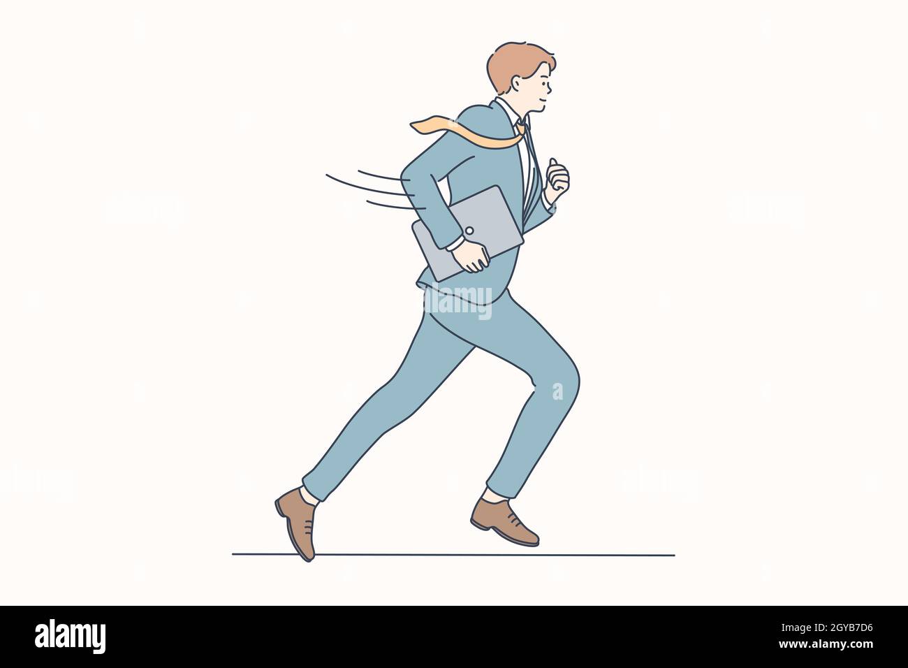 Business, rush, job, race, delay concept. Young motivated happy smiling ...