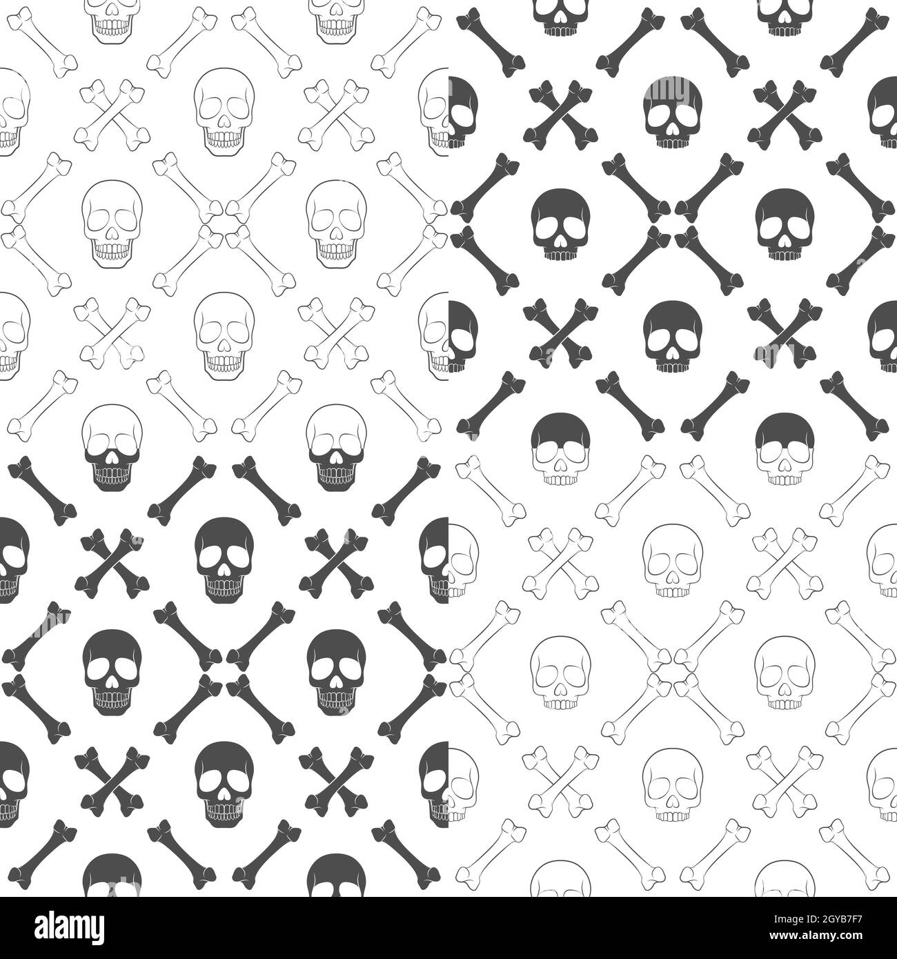 Seamless skull pattern Stock Vector Images - Alamy