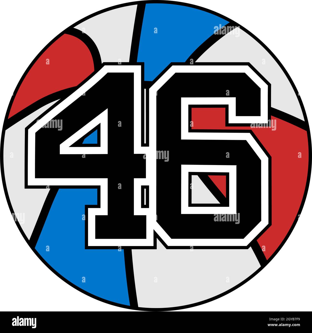 ball of basketball symbol with number 46 Stock Vector Image & Art - Alamy