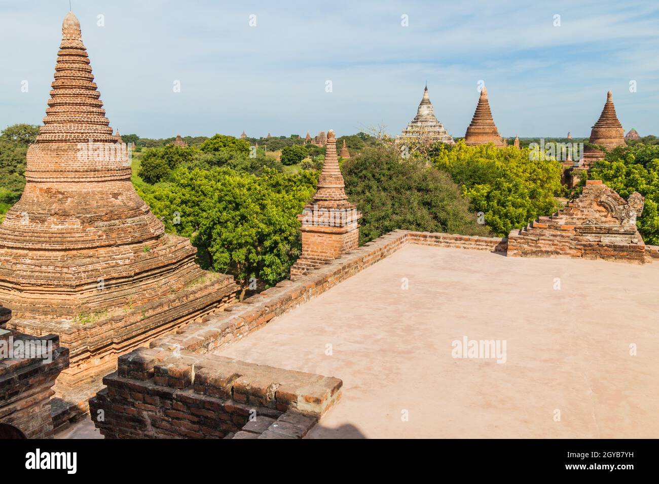 View from Law Ka Ou Shaung temple in Bagan, Myanmar Stock Photo - Alamy