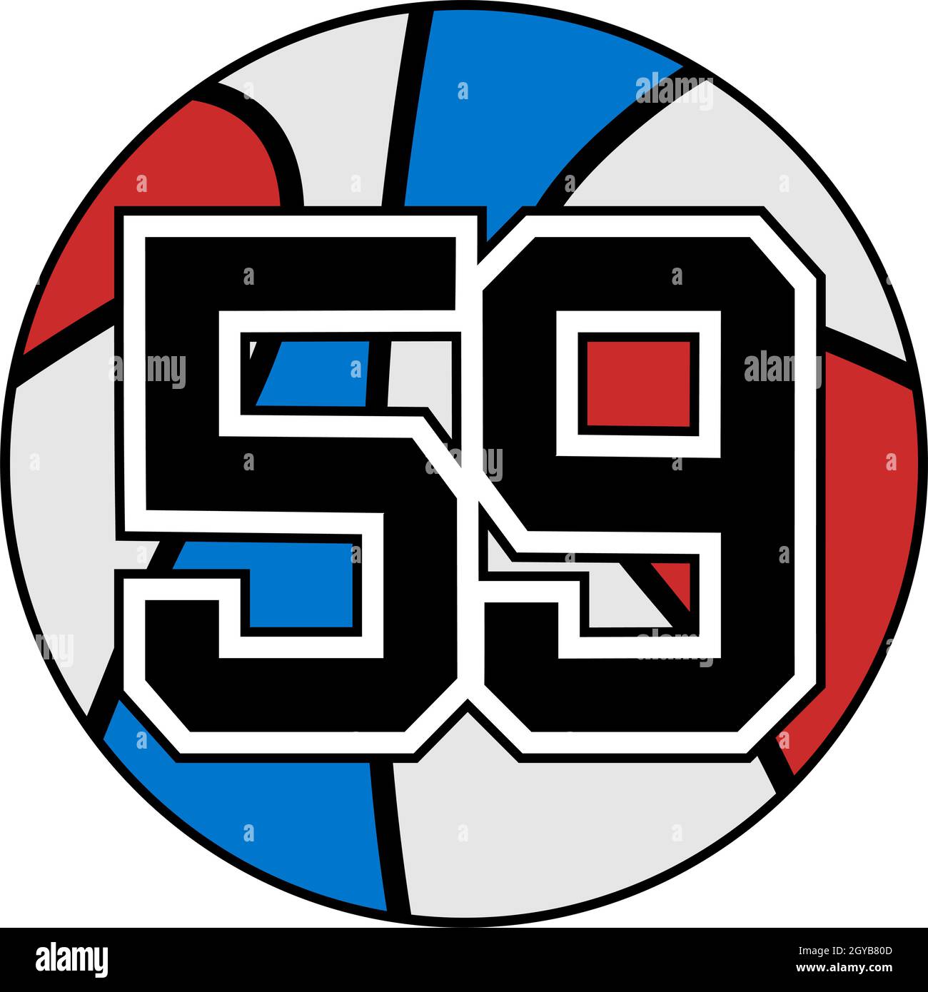 ball of basketball symbol with number 59 Stock Vector Image & Art - Alamy