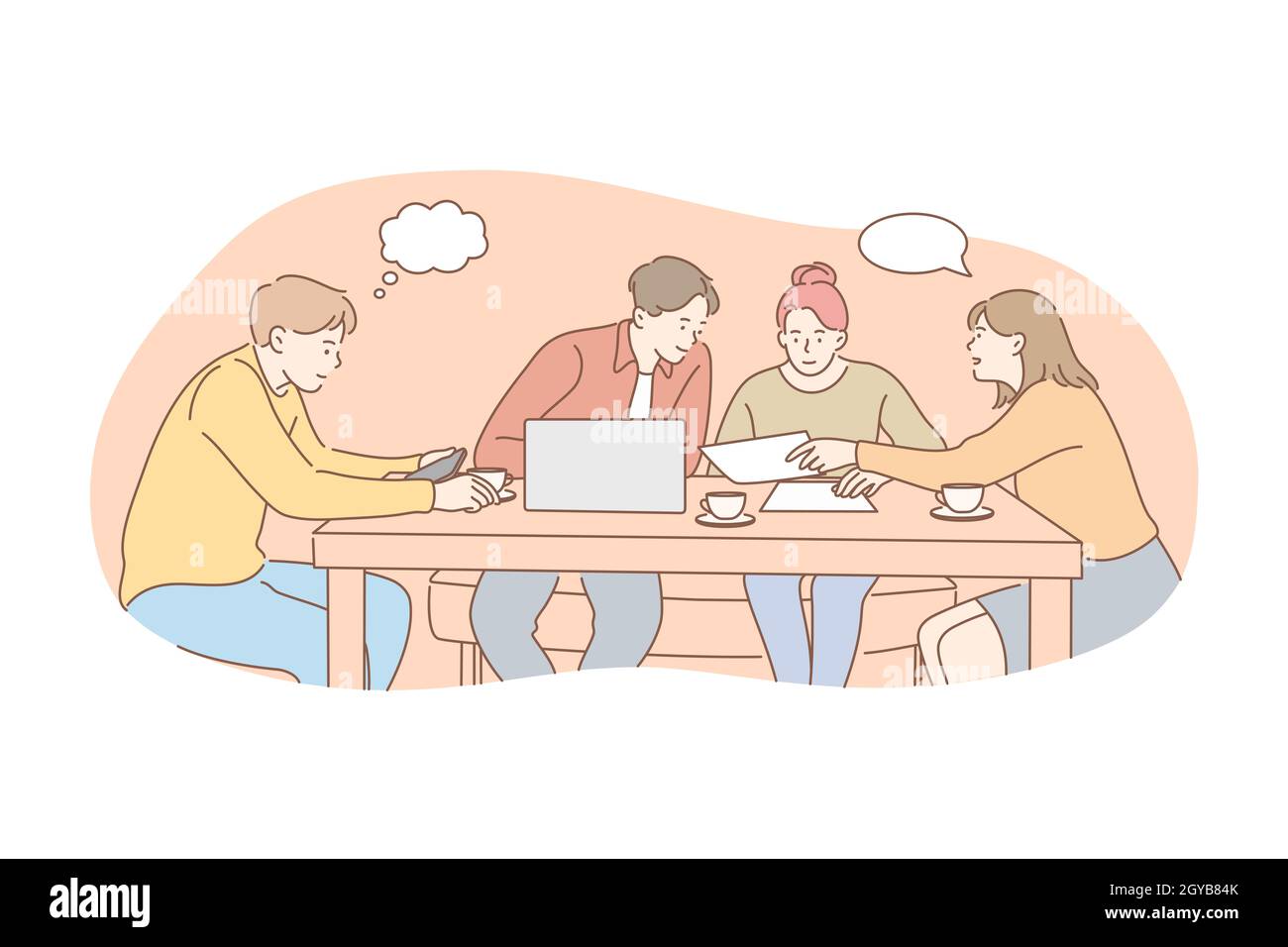 Meeting, coworking, cooperation, business concept. Team, business ...