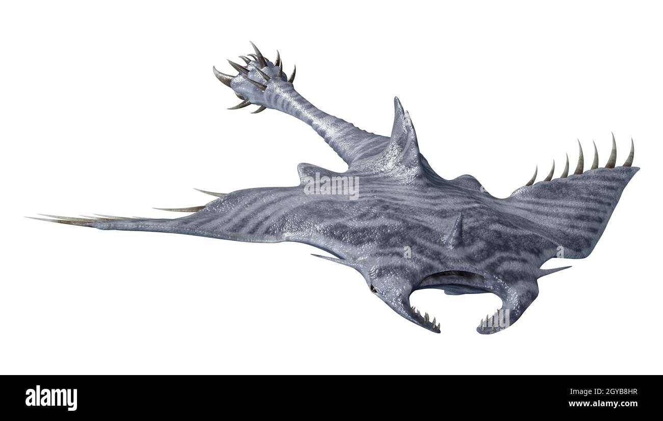 3D rendering of a devil ray isolated on white background Stock Photo ...