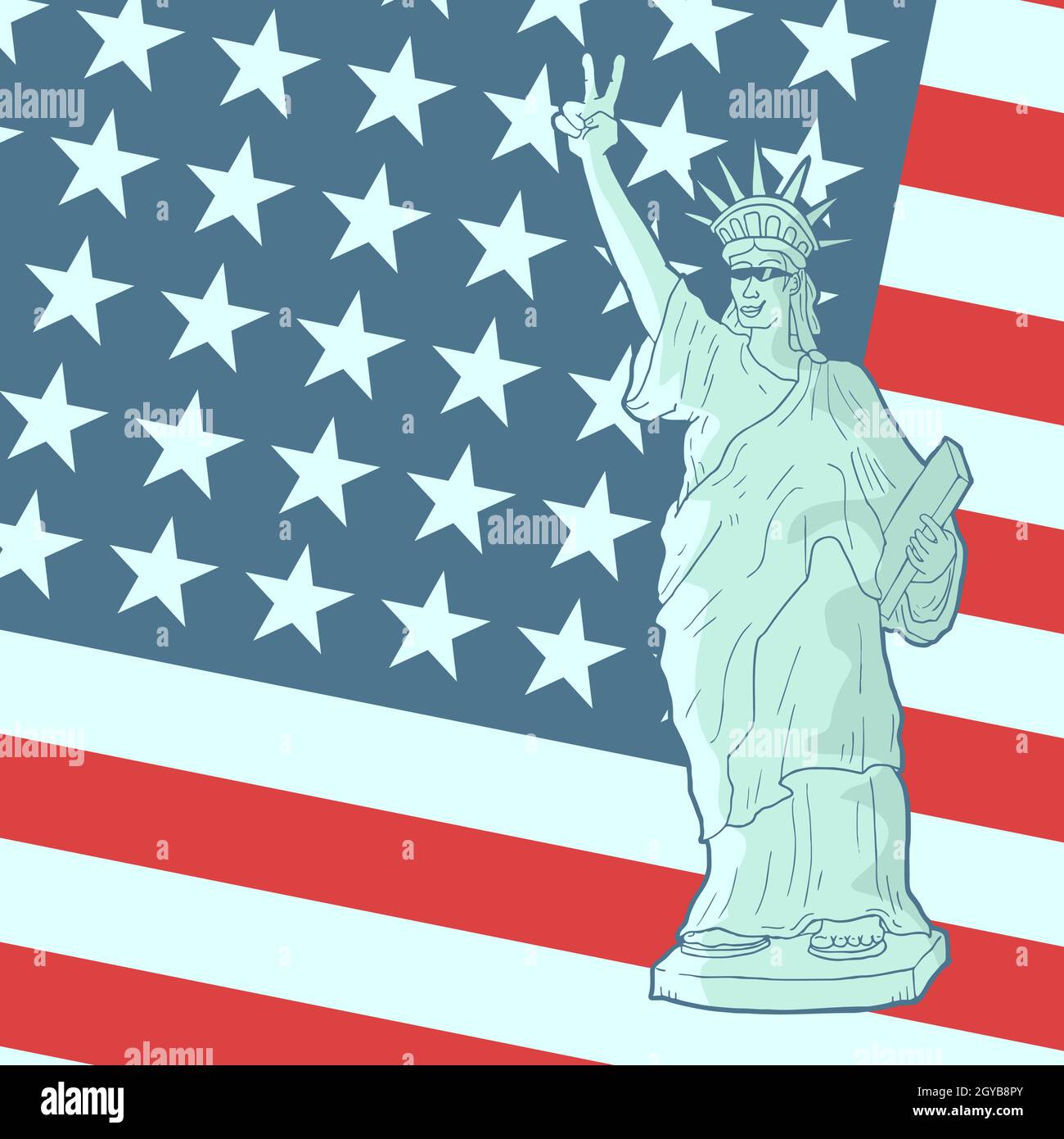 American patriot statue Stock Vector Images - Alamy