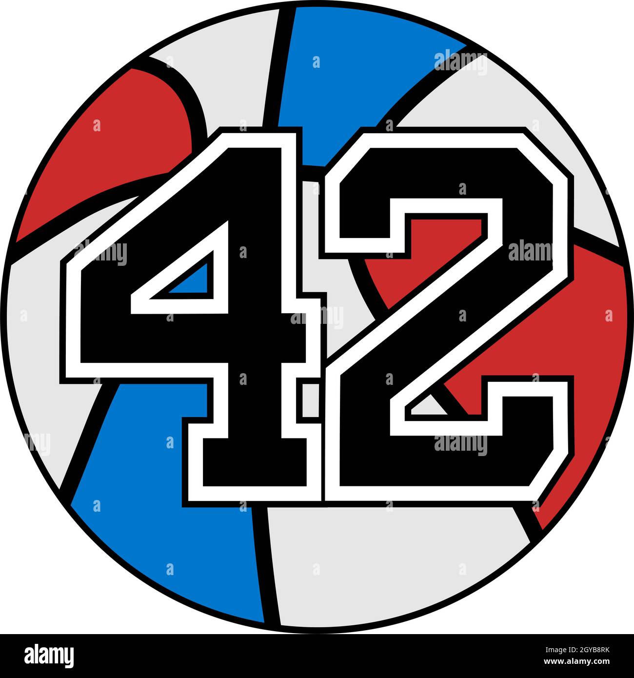 ball of basketball symbol with number 42 Stock Vector Image & Art - Alamy
