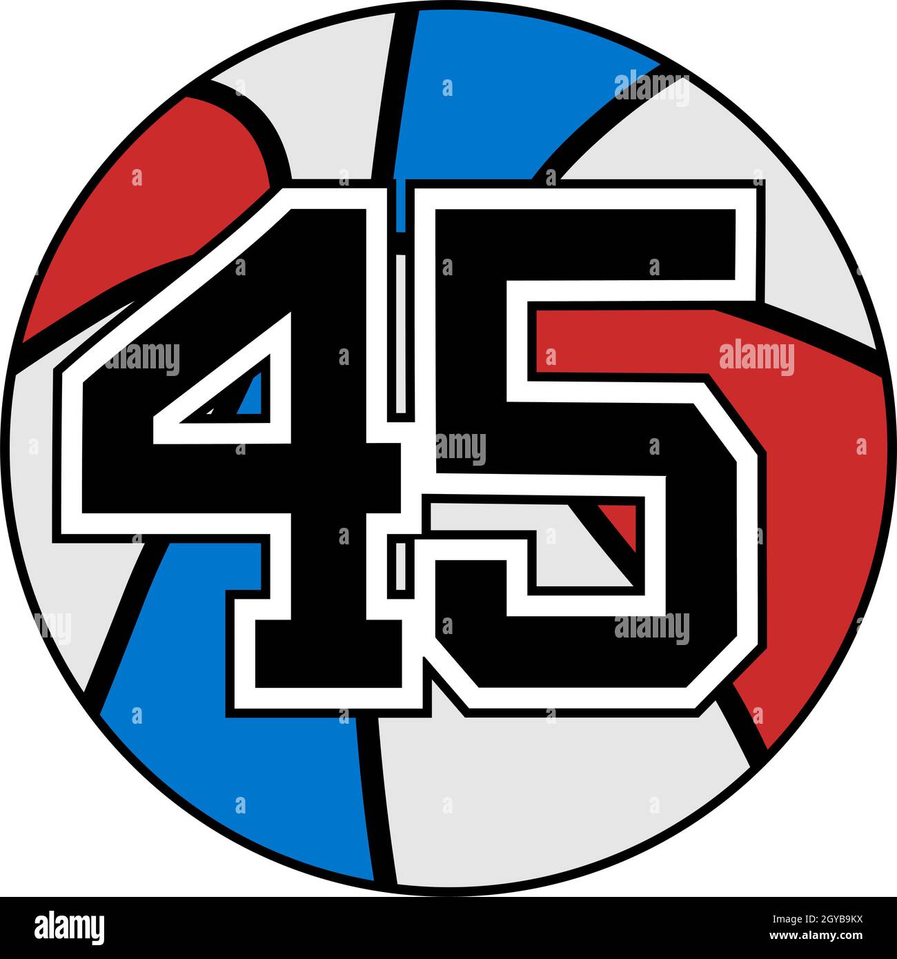 Number 45 vector vectors hi-res stock photography and images - Alamy