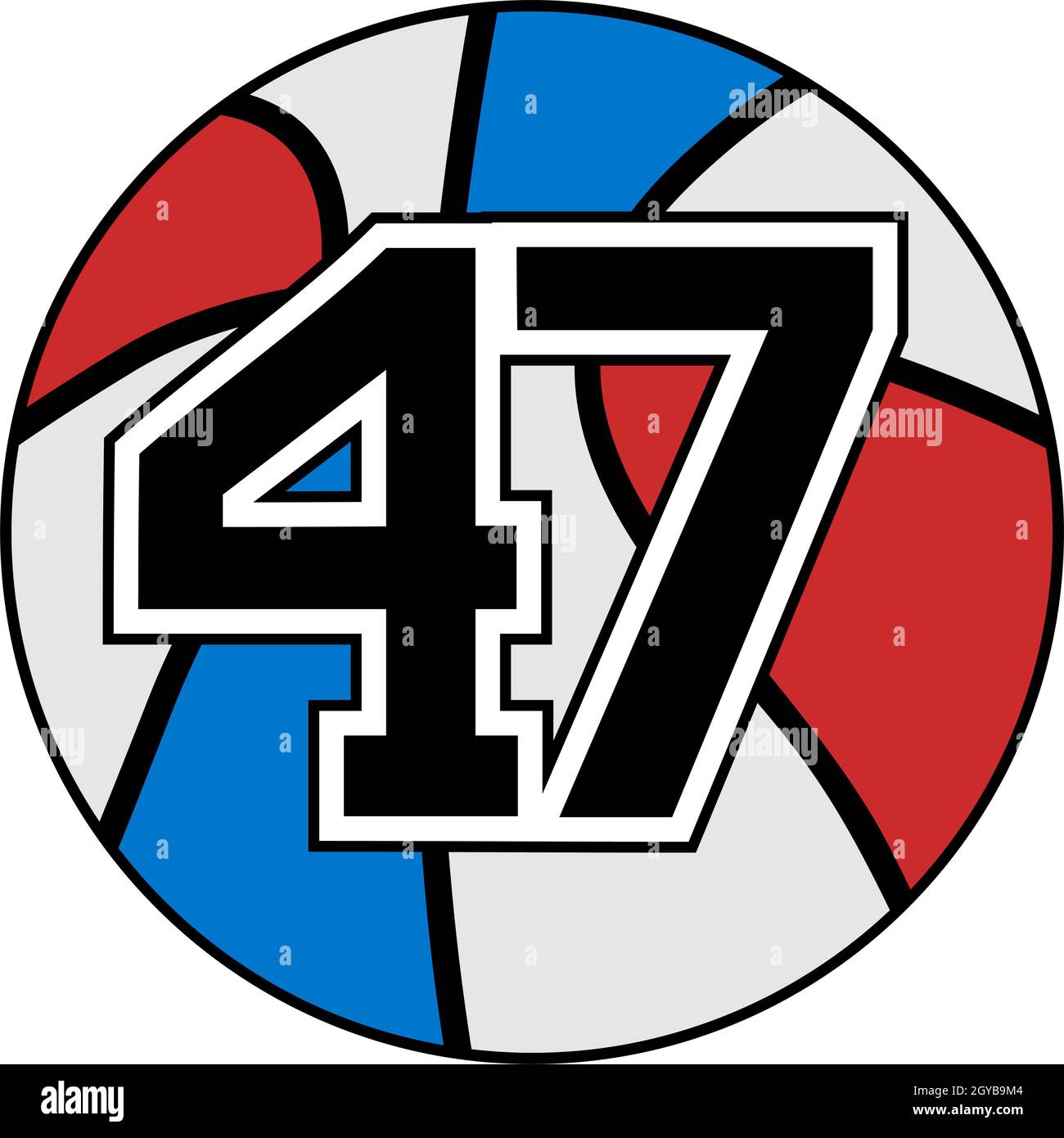 ball of basketball symbol with number 47 Stock Vector Image & Art - Alamy