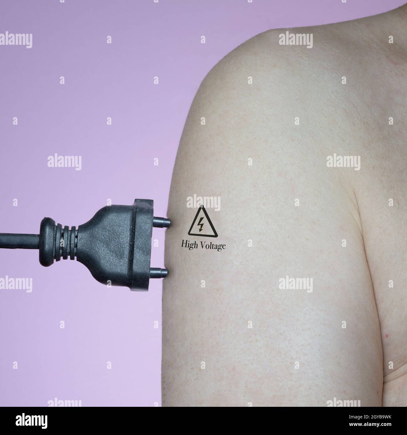 Human technology plug in hi-res stock photography and images - Alamy