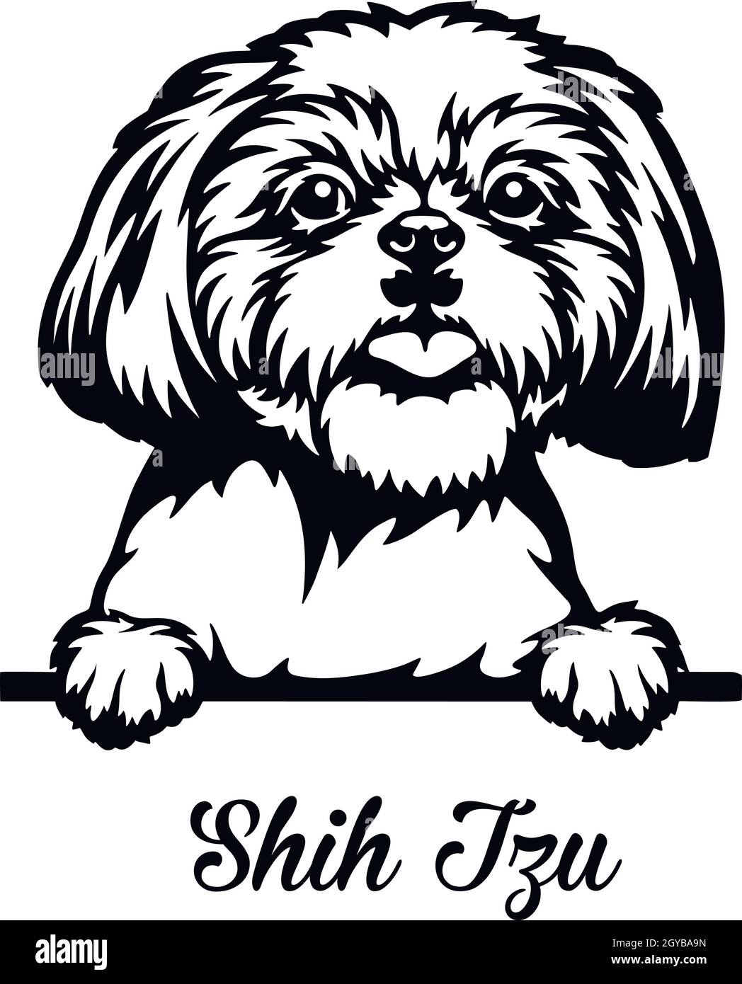 Shih Tzu Stencil