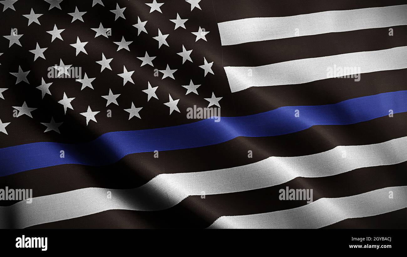 An American flag symbolic of support for law enforcement,usa flag ...