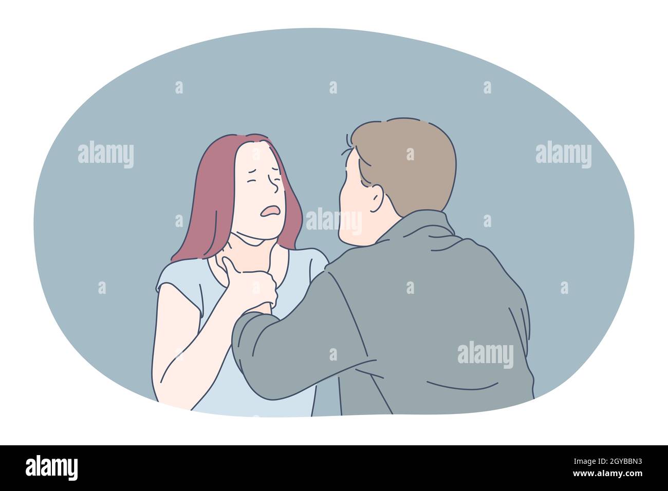 Fighting, Misunderstanding, problems in communication concept. Young ...