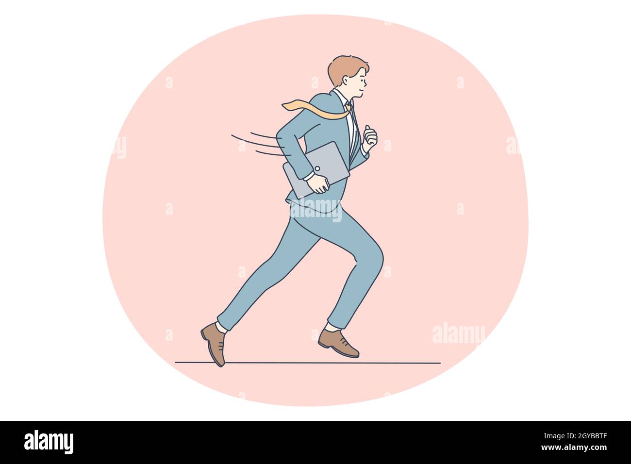 Deadline, time management, business development concept. Young ...