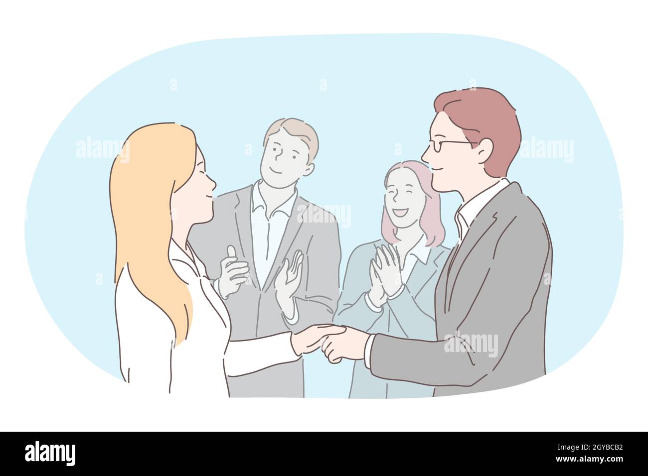 Agreement, deal, business, successful negotiations, teamwork concept ...