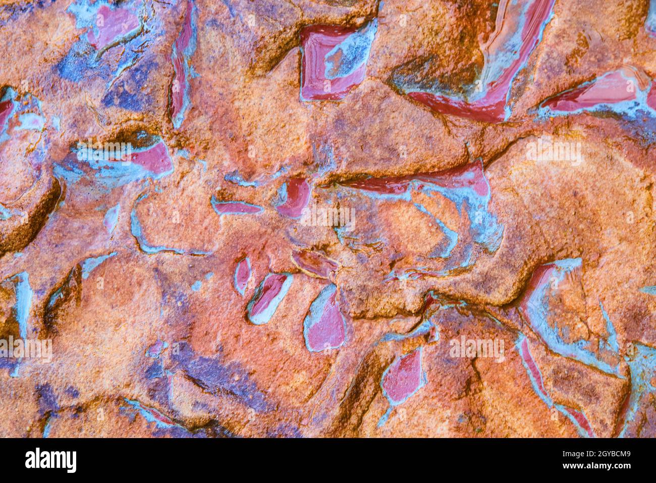 Beautiful swirl of colors from pictured rocks with teal, red, orange ...