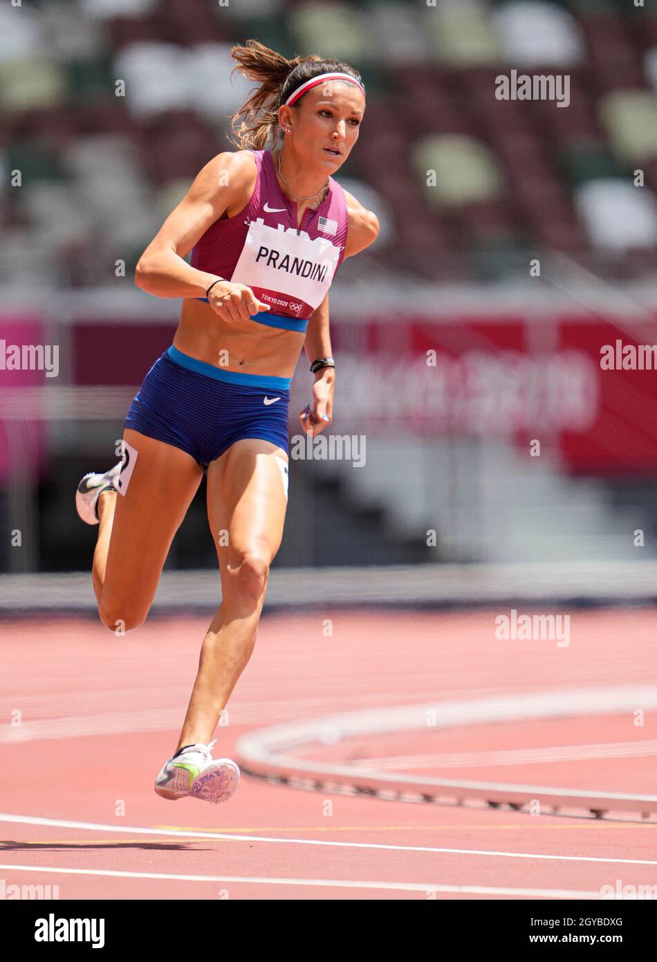 Jenna Prandini participated in the 200 m semifinal of the 2020 Tokyo ...