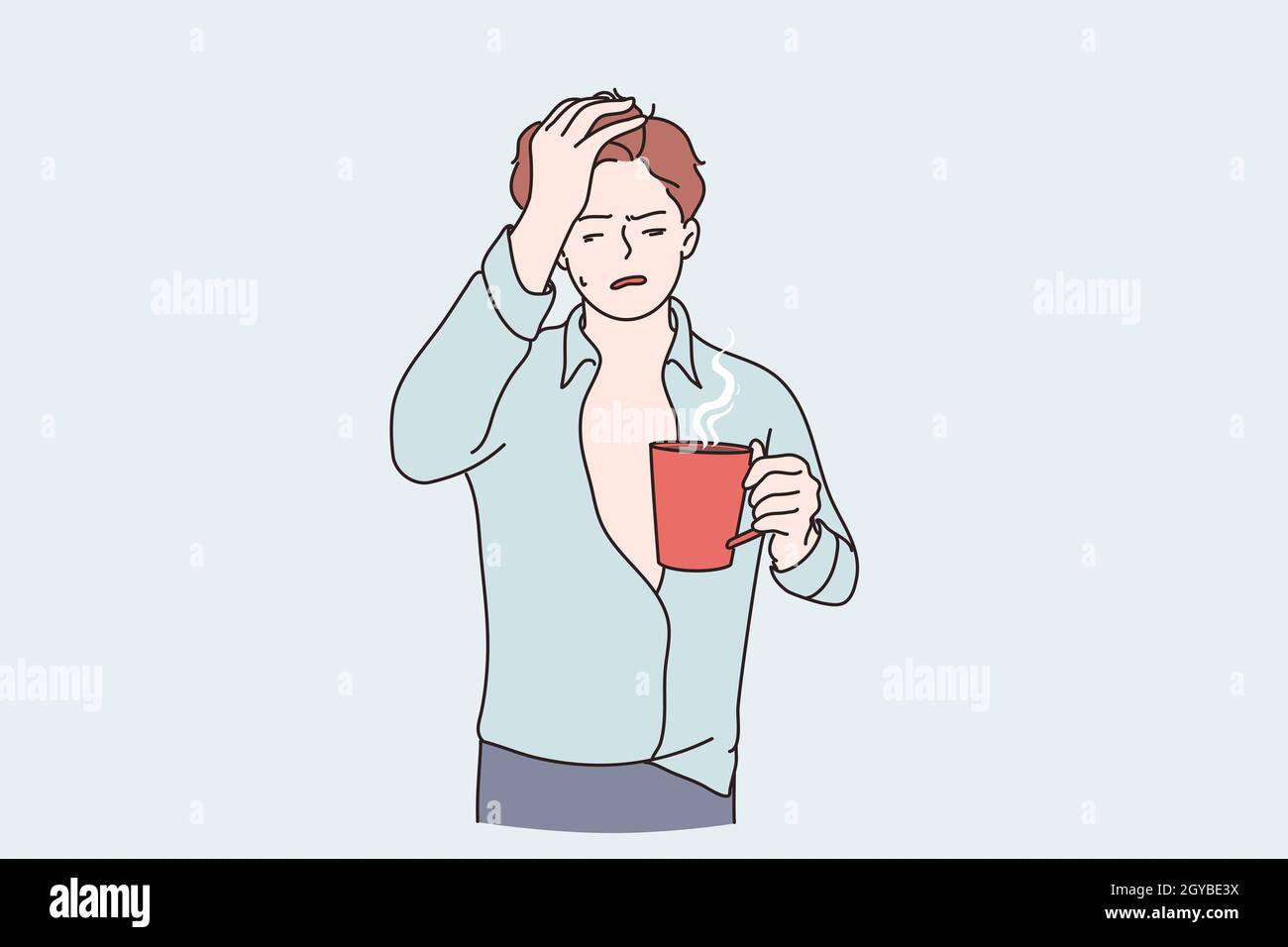 Cartoon hangover hi-res stock photography and images - Alamy