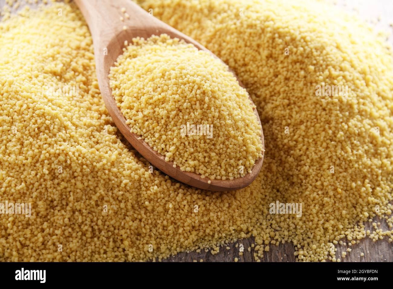 Composition with uncooked couscous Stock Photo - Alamy
