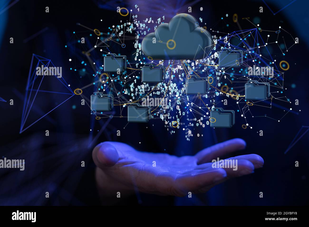 Futuristic wallpaper with the concept of data, Internet, and ...