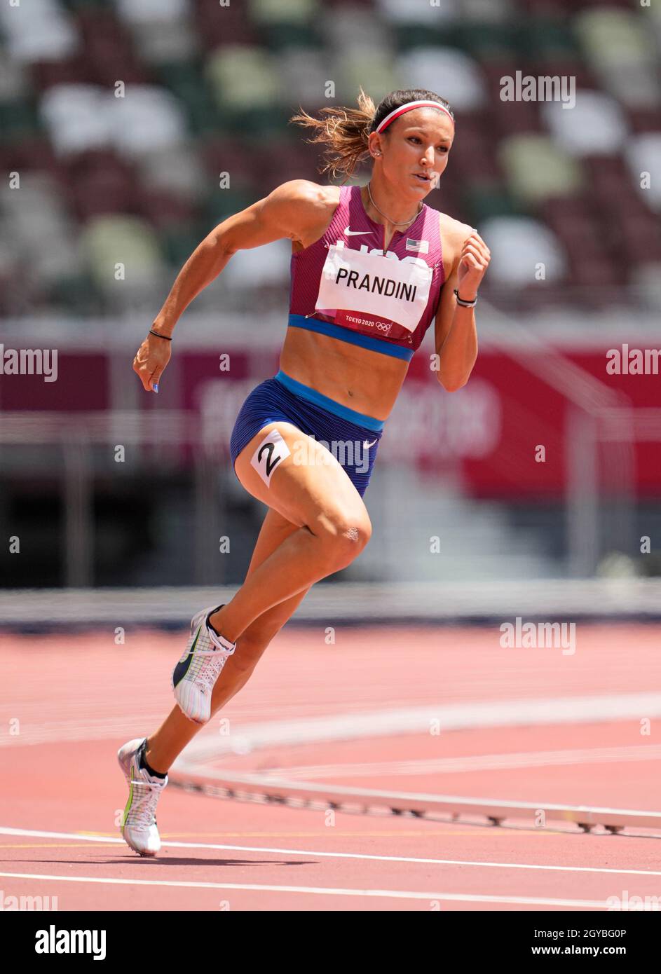 Jenna Prandini participated in the 200 m semifinal of the 2020 Tokyo ...
