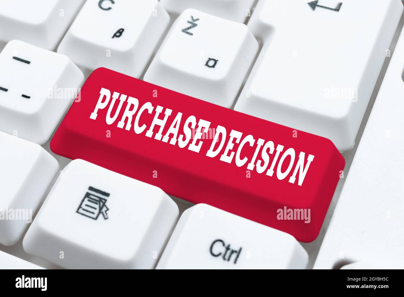 Sign displaying Purchase Decision, Business approach process that leads ...