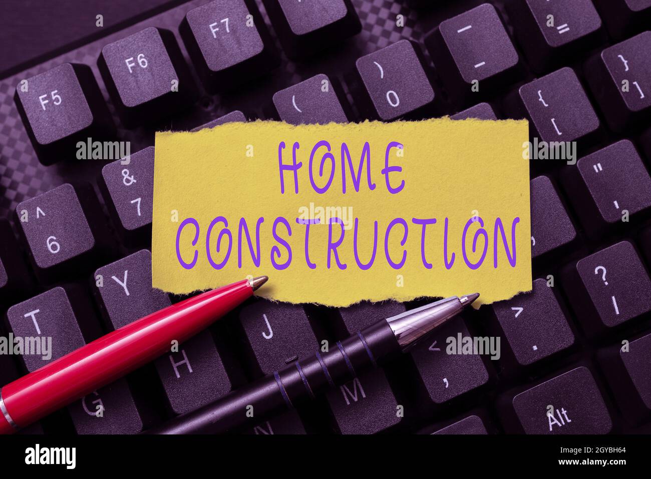 Handwriting text Home Construction, Conceptual photo the process of ...