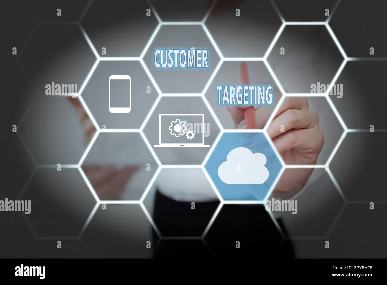 Text sign showing Customer Targeting, Business showcase business ...