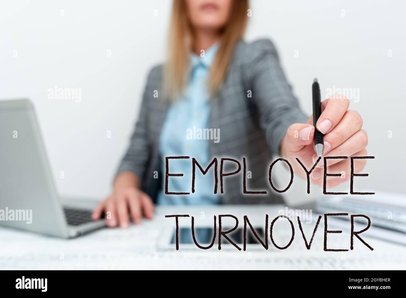 Text showing inspiration Employee Turnover, Business overview the ...