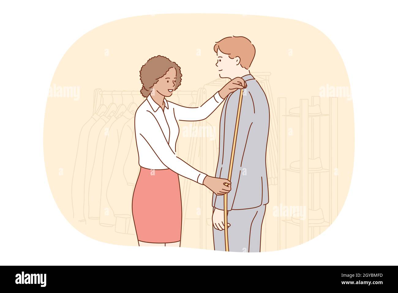 Creative Professions, dressmaking, job for women concept. Young smiling ...