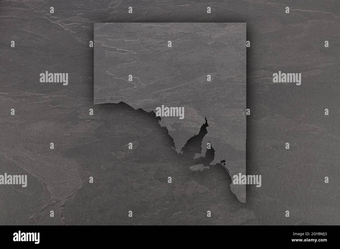 Map of South Australia on dark slate Stock Photo - Alamy