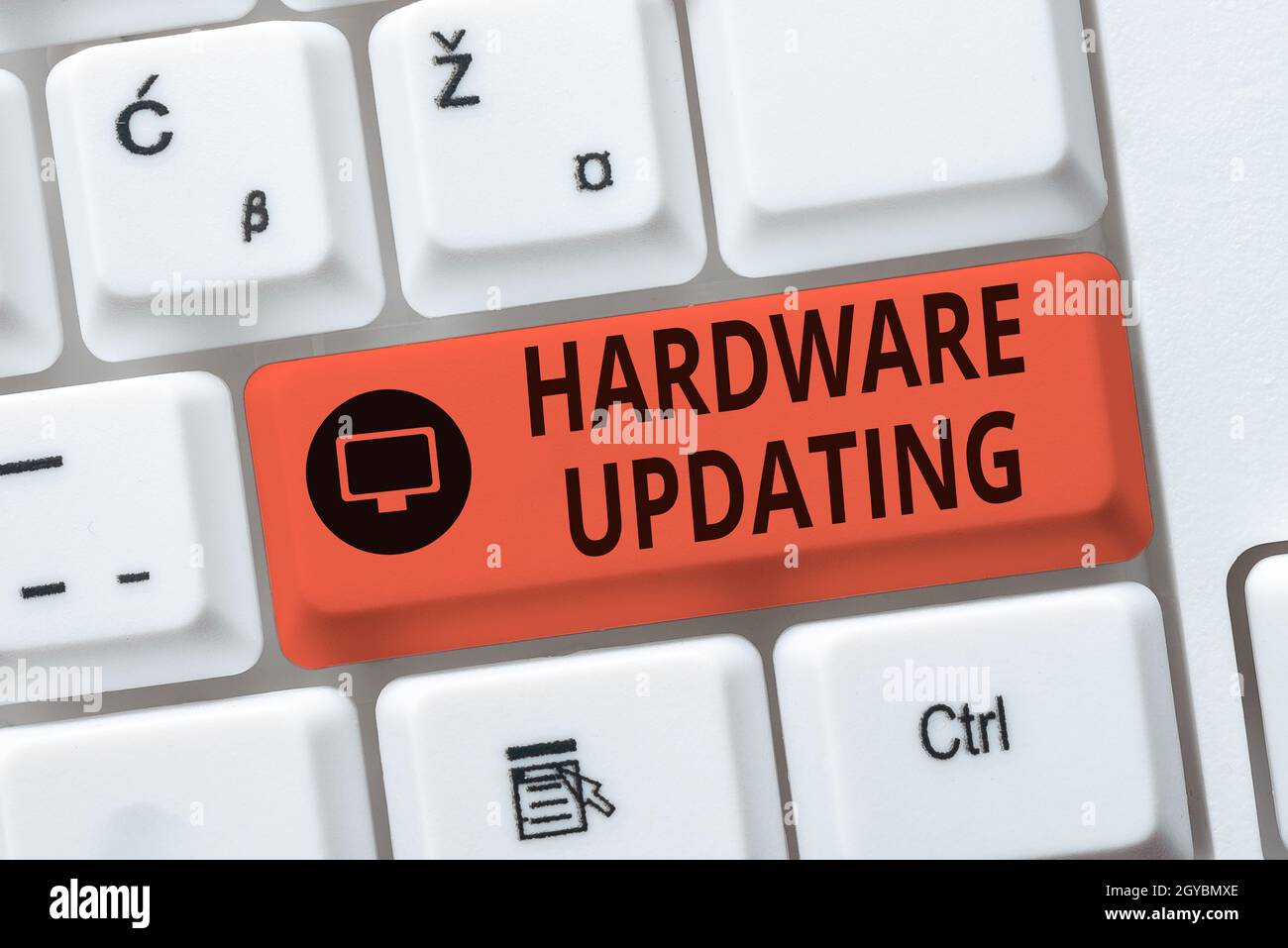 Conceptual display Hardware Updating, Business approach process of replacing a product with a ...