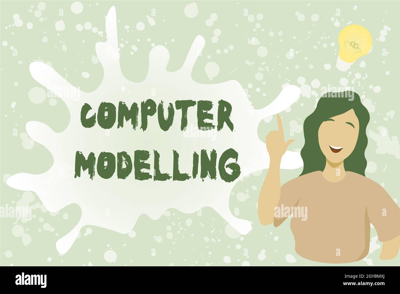 Sign displaying Computer Modelling, Word for using a computer to make a ...