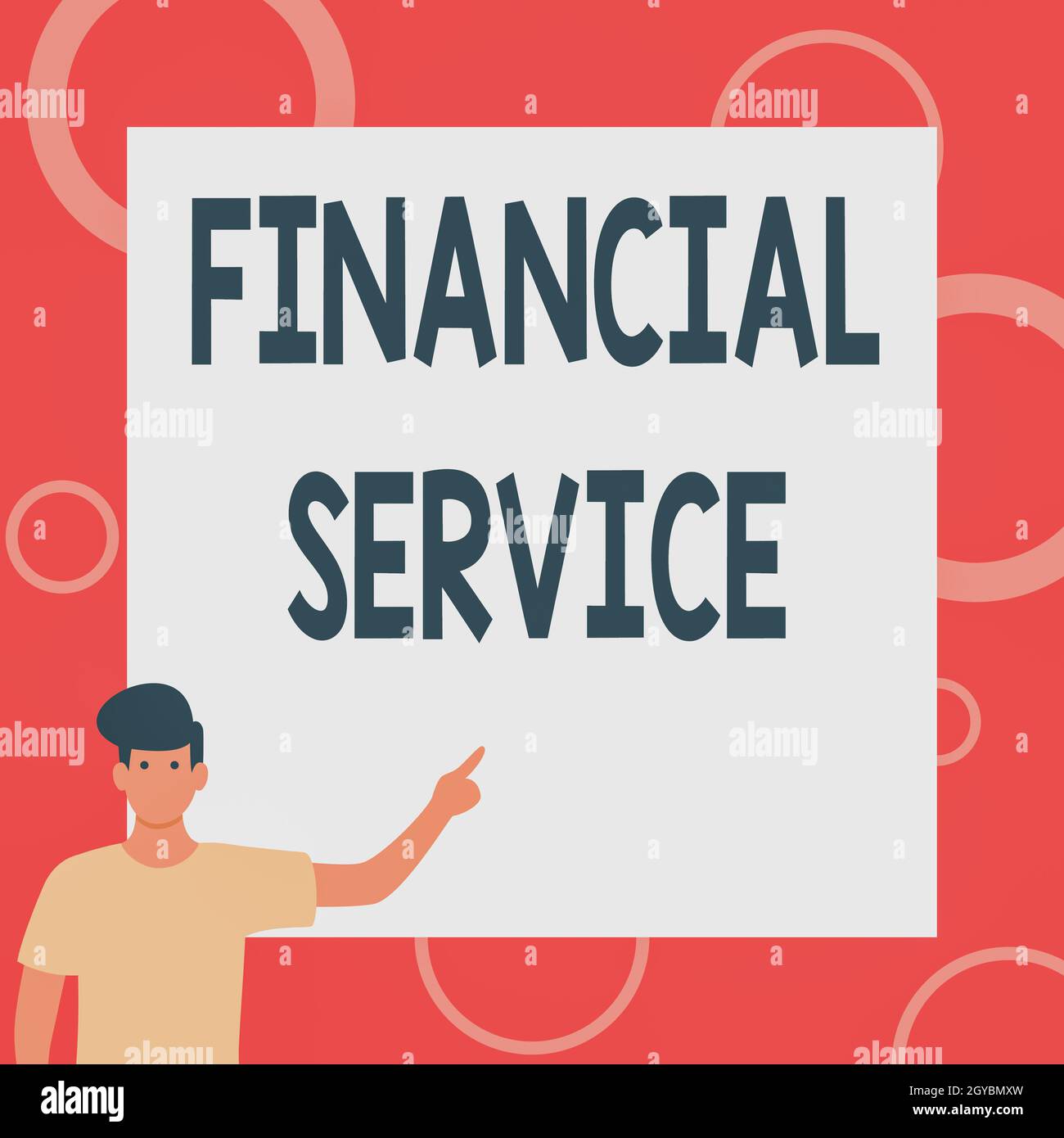 Text showing inspiration Financial Service, Conceptual photo economic ...
